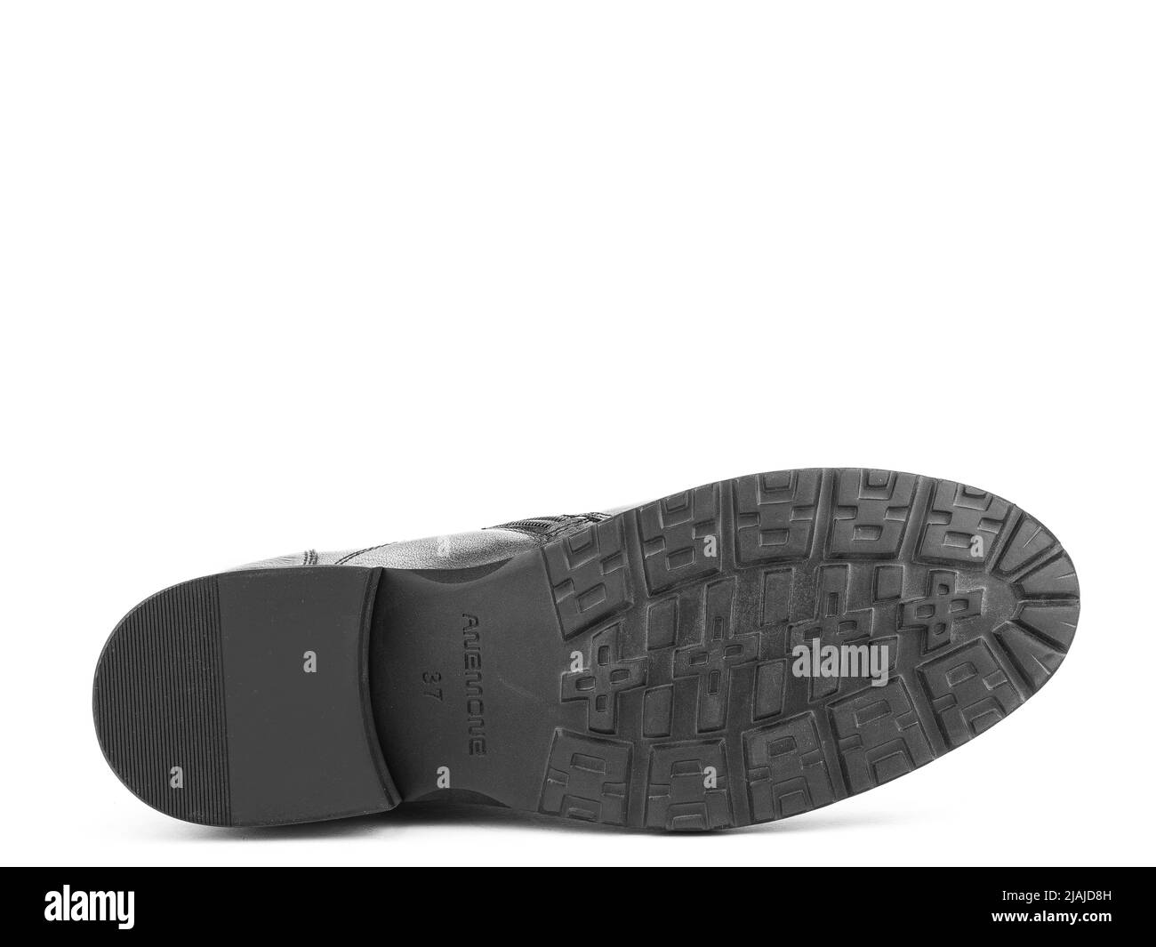 Sole for shoes, bottom view. Shoe sole close-up isolated on white ...