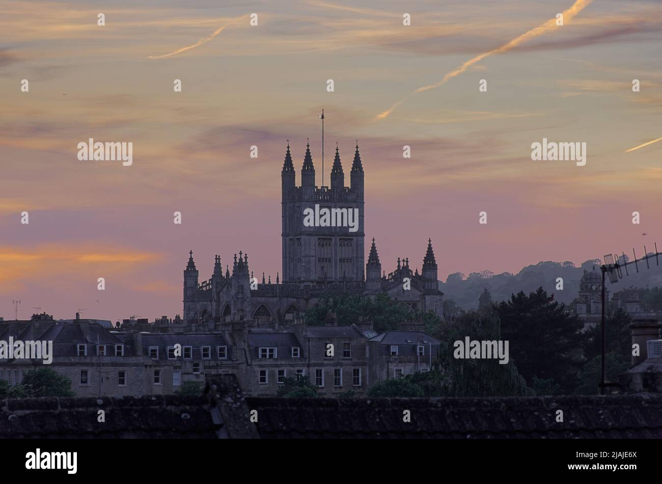 Sunset over Bath Stock Photo - Alamy
