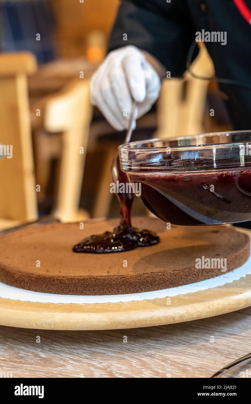 Iconic Black Forest Cake from the Black Forest in Germany Stock Photo ...
