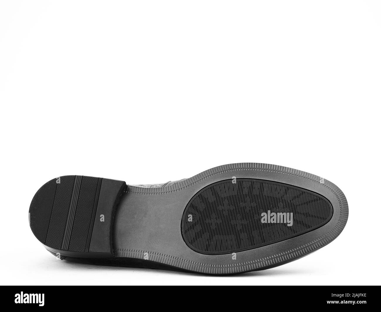 Sole for shoes, bottom view. Shoe sole close-up isolated on white ...