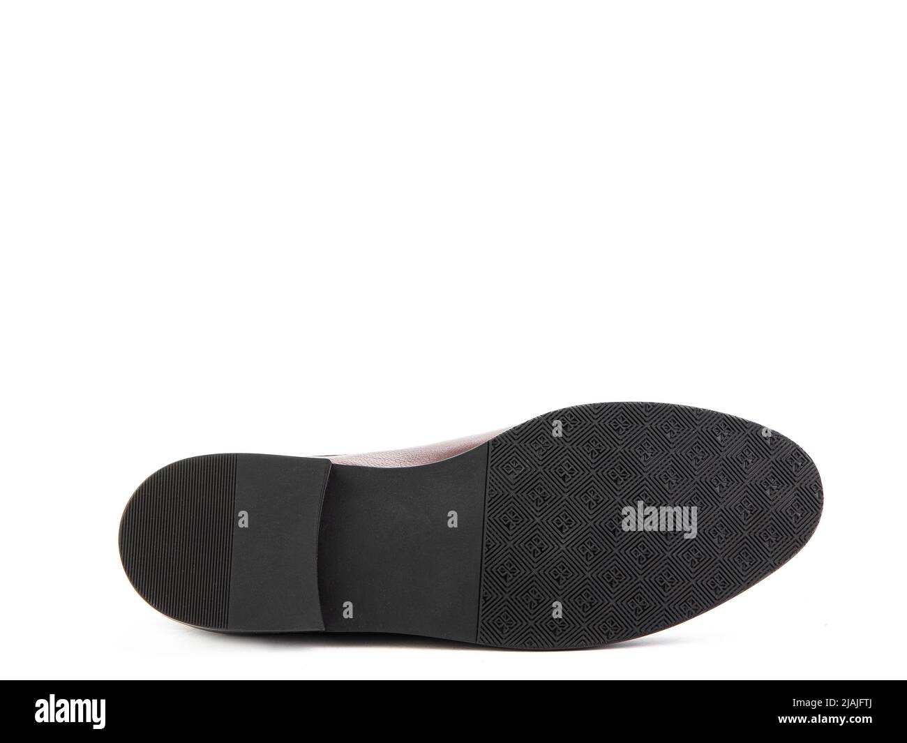 Sole for shoes, bottom view. Shoe sole close-up isolated on white ...