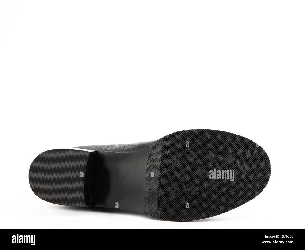 Sole for shoes, bottom view. Shoe sole close-up isolated on white ...