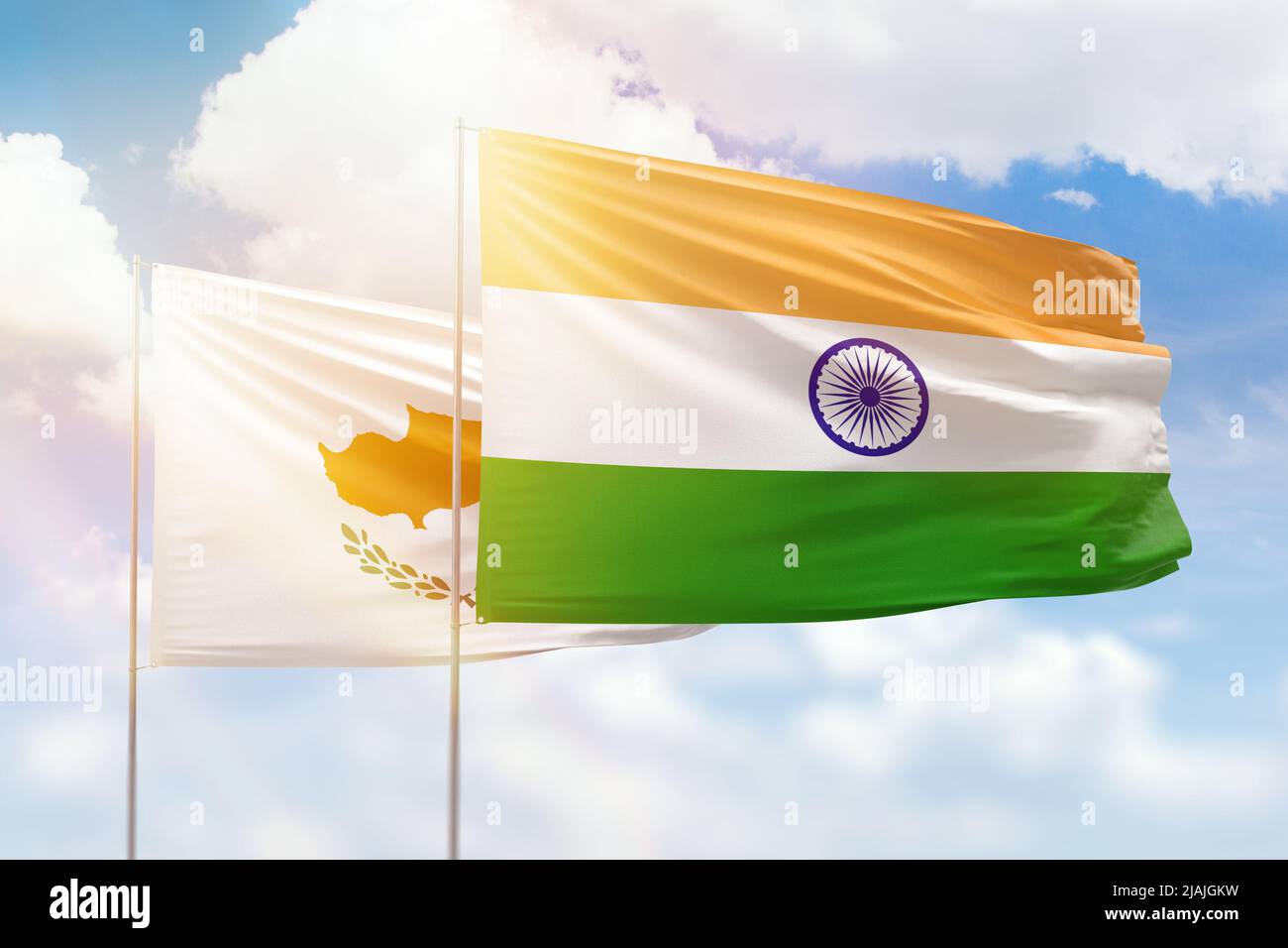 India cyprus flag hi-res stock photography and images - Alamy