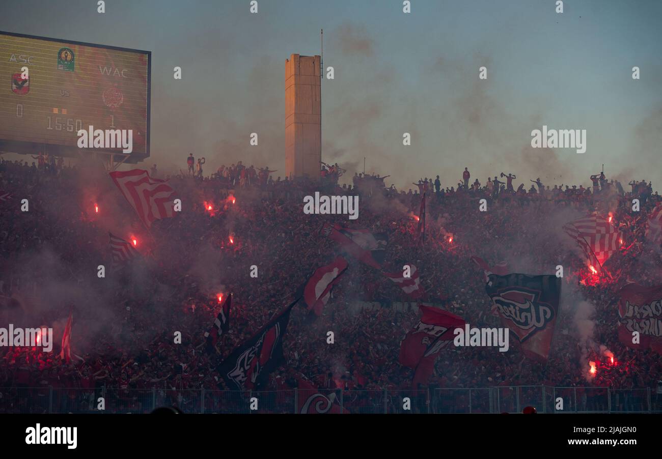 CASABLANCA, MOROCCO - MAY 30: Wydad AC fans during the CAF Champions ...