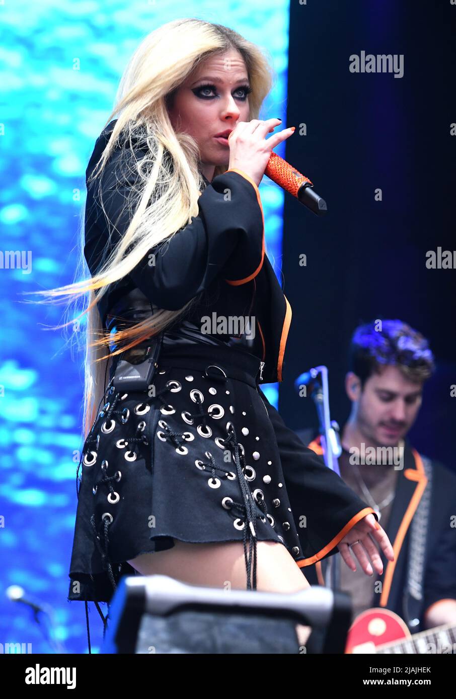 Singer, songwriter, and actress Avril Lavigne is shown performing on ...