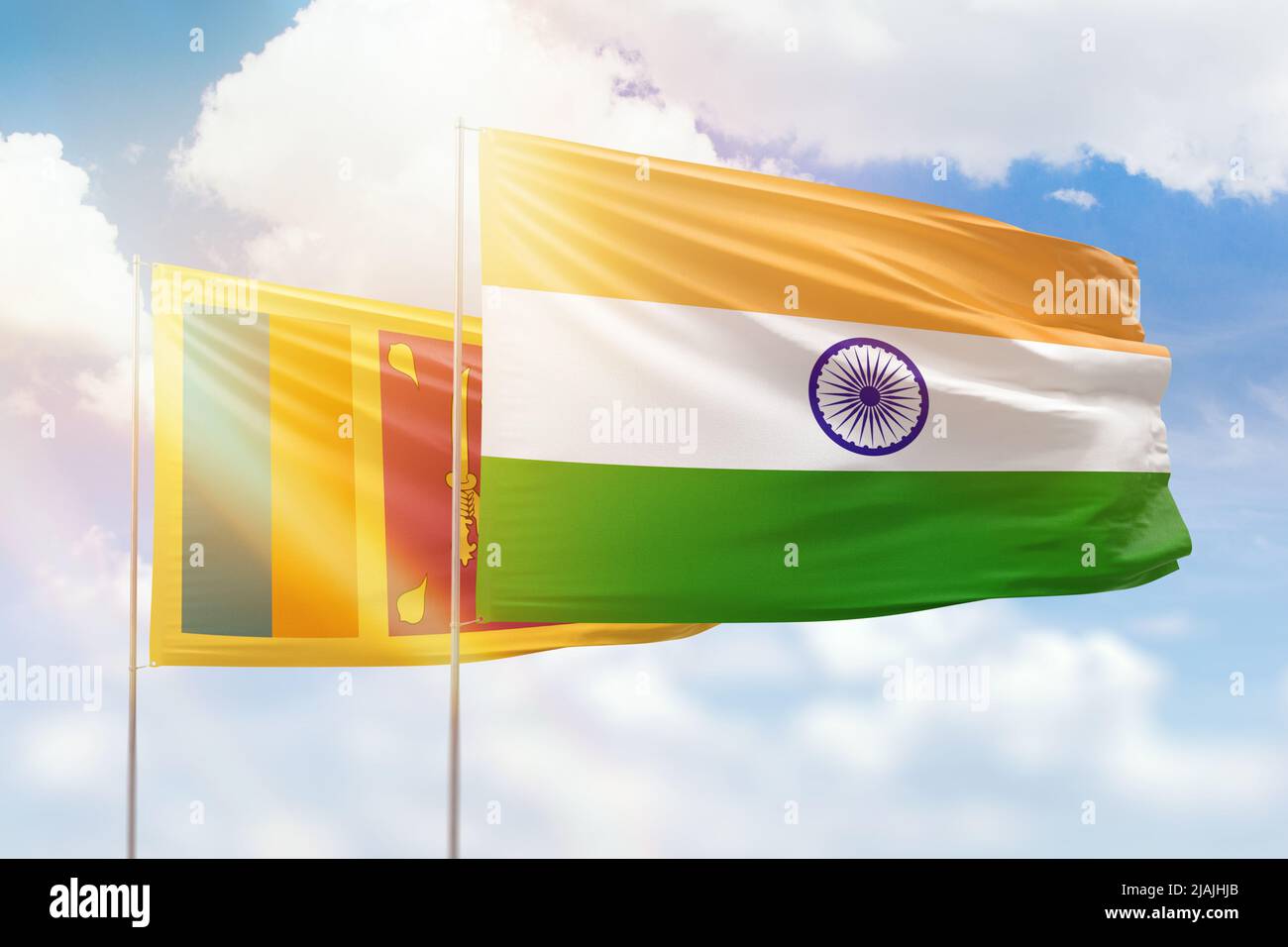 India sri lanka flag hi-res stock photography and images - Alamy