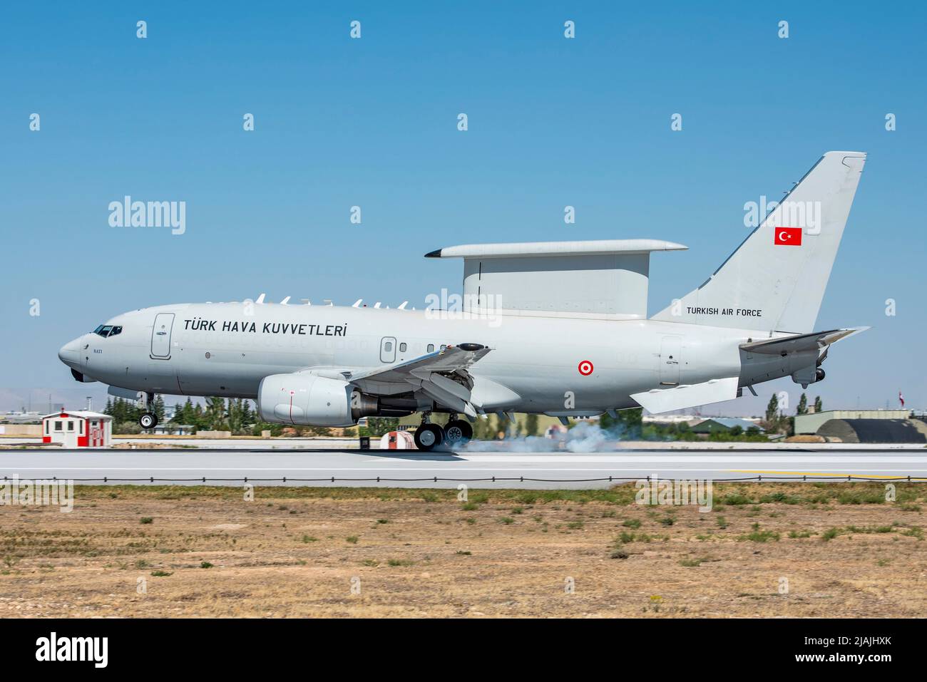 Turkish Air Force E-7T landing at Konya Air Base, Turkey Stock Photo ...