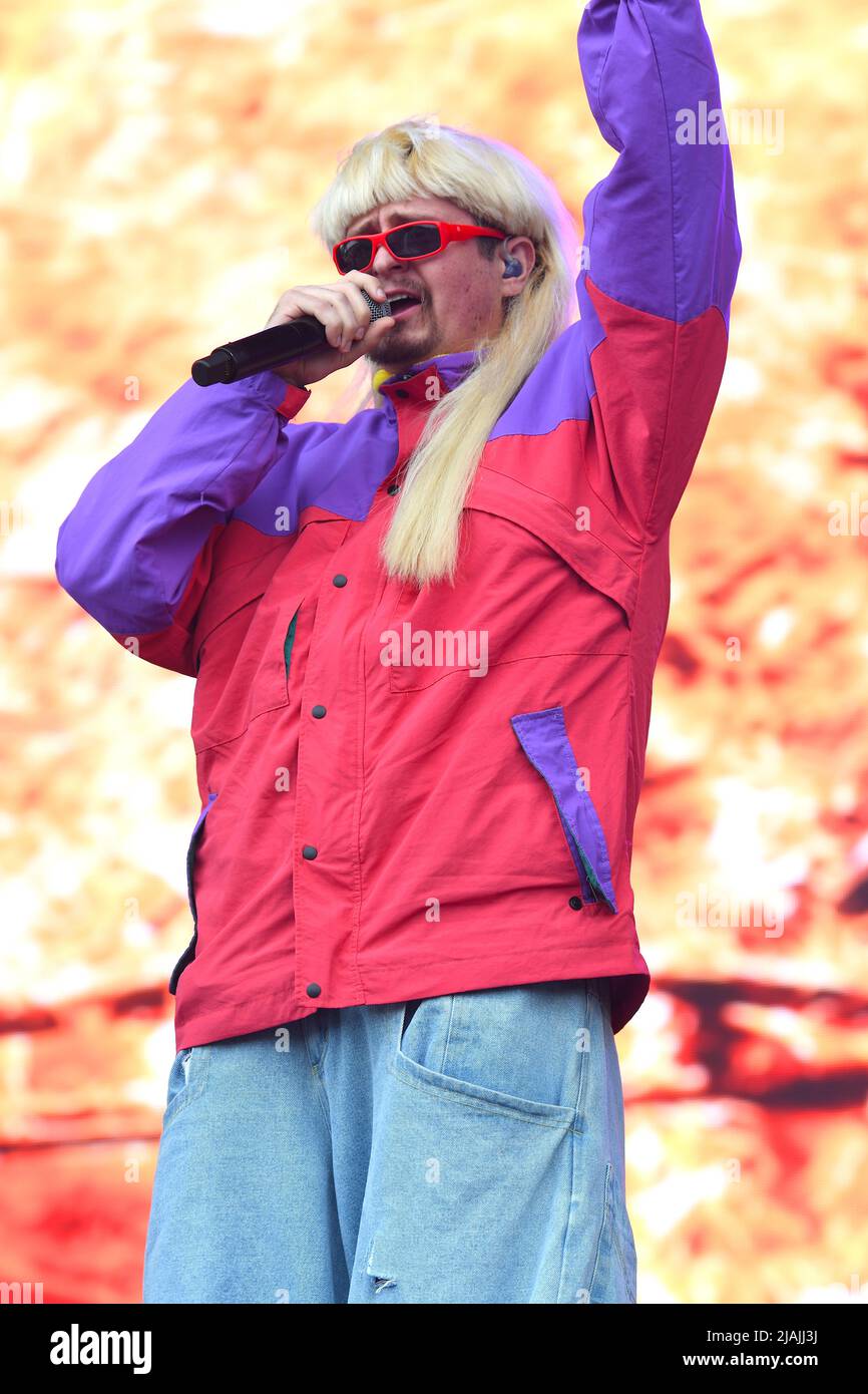 Singer, songwriter and filmmaker Oliver Tree is shown performing on ...