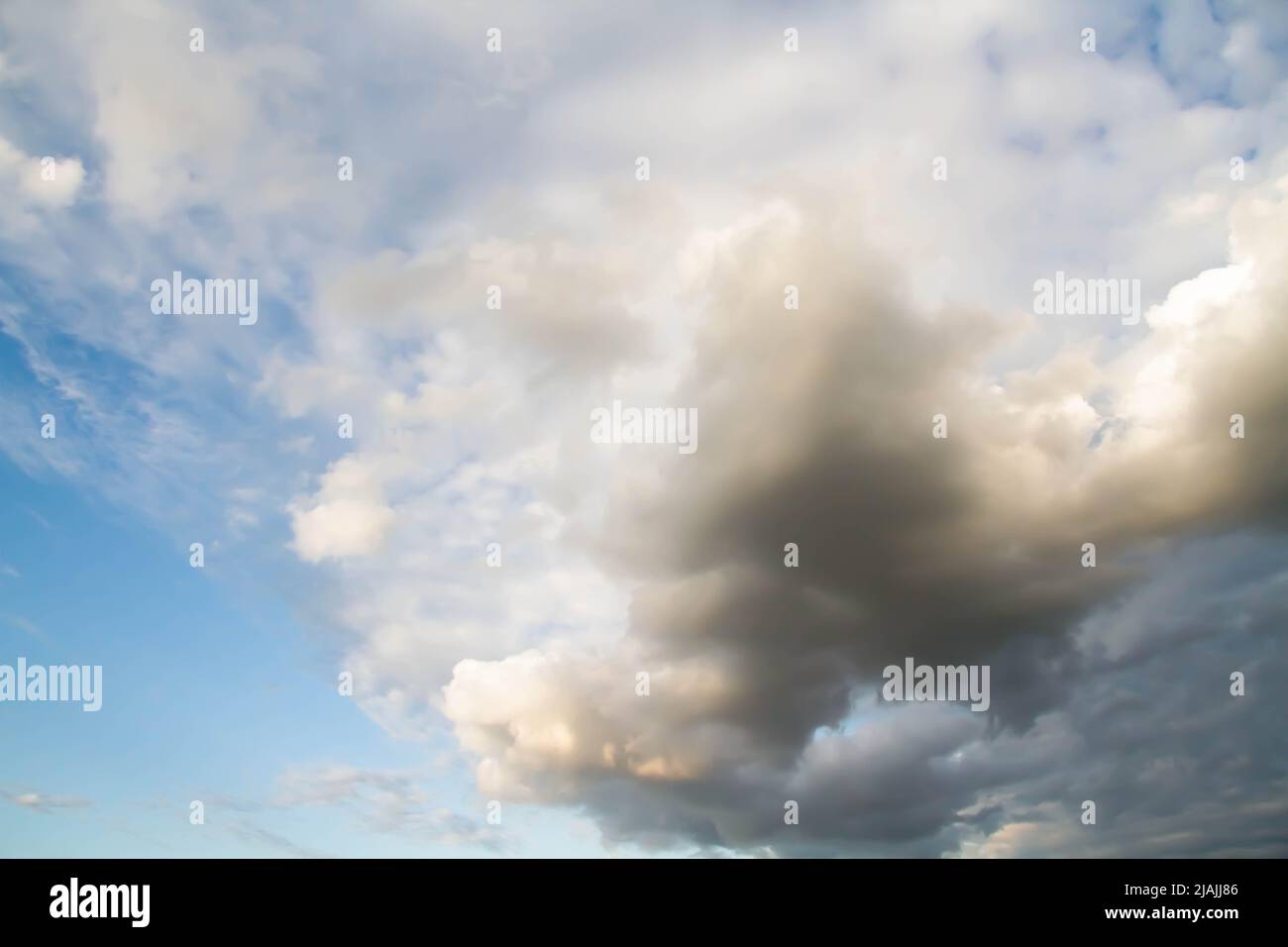 Cumulus clouds. White clouds on a blue background. Summer sky Stock ...