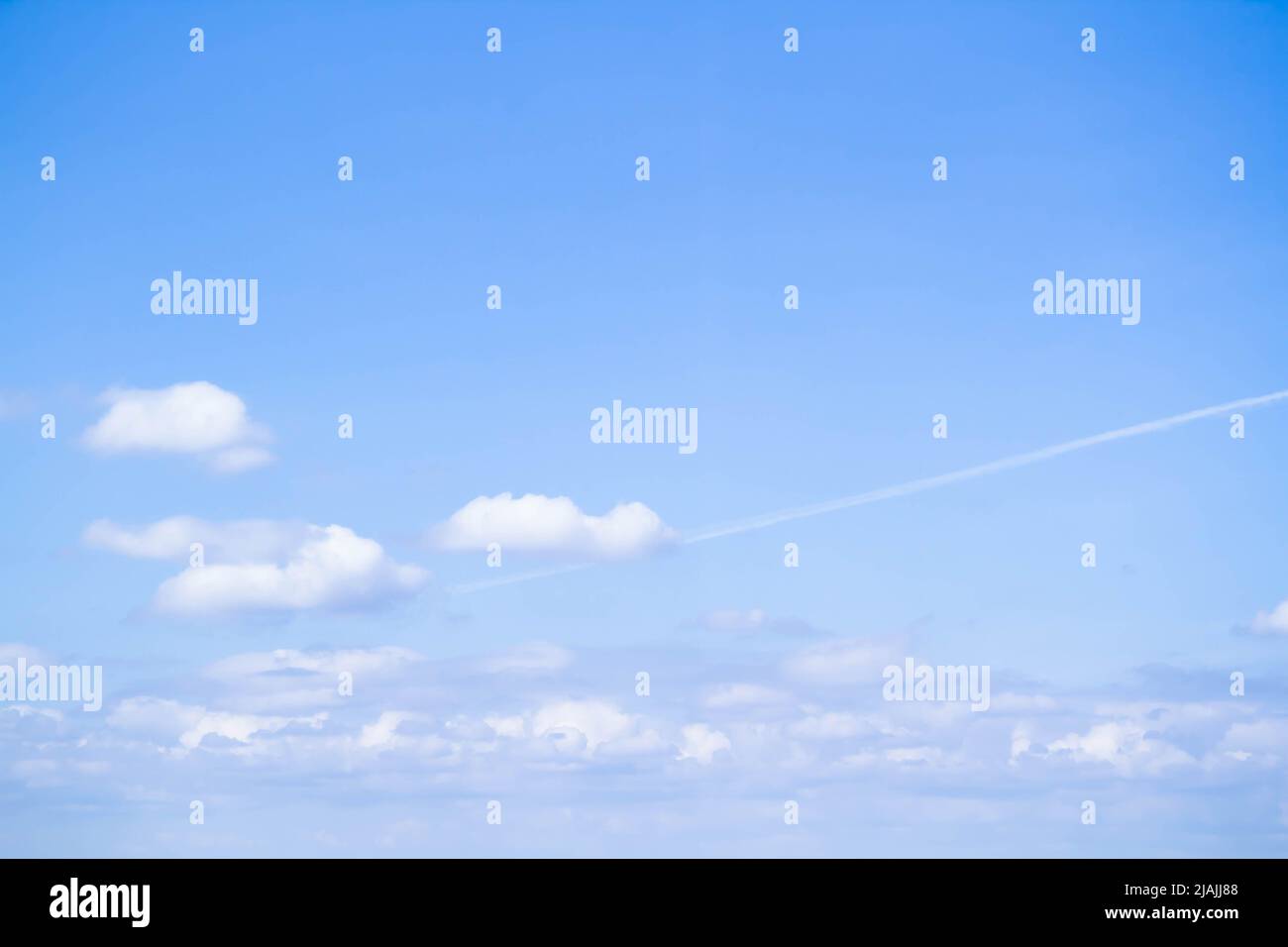 Cumulus clouds. White clouds on a blue background. Summer sky Stock ...