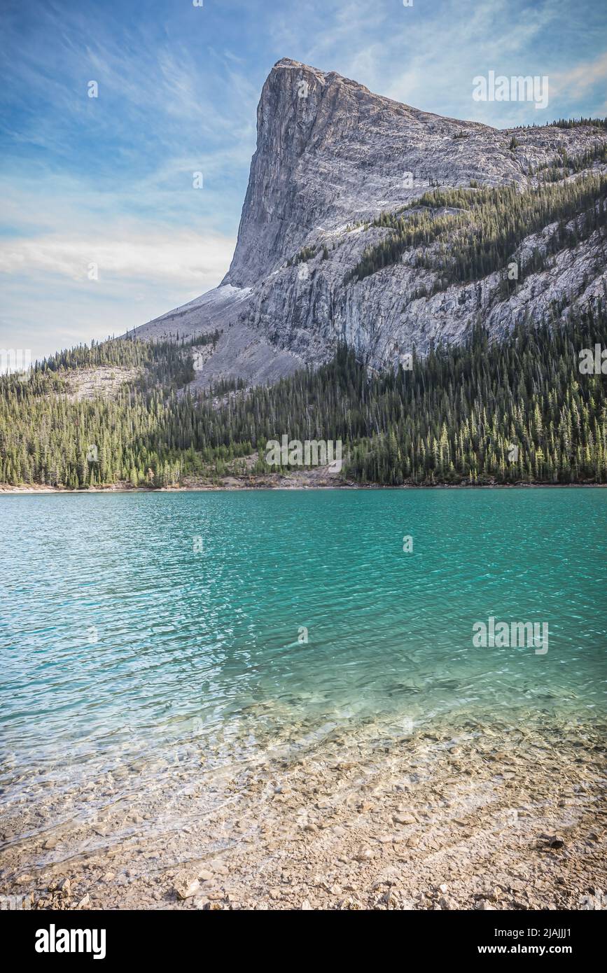 Vivid blue lake in northern Calgary Stock Photo - Alamy