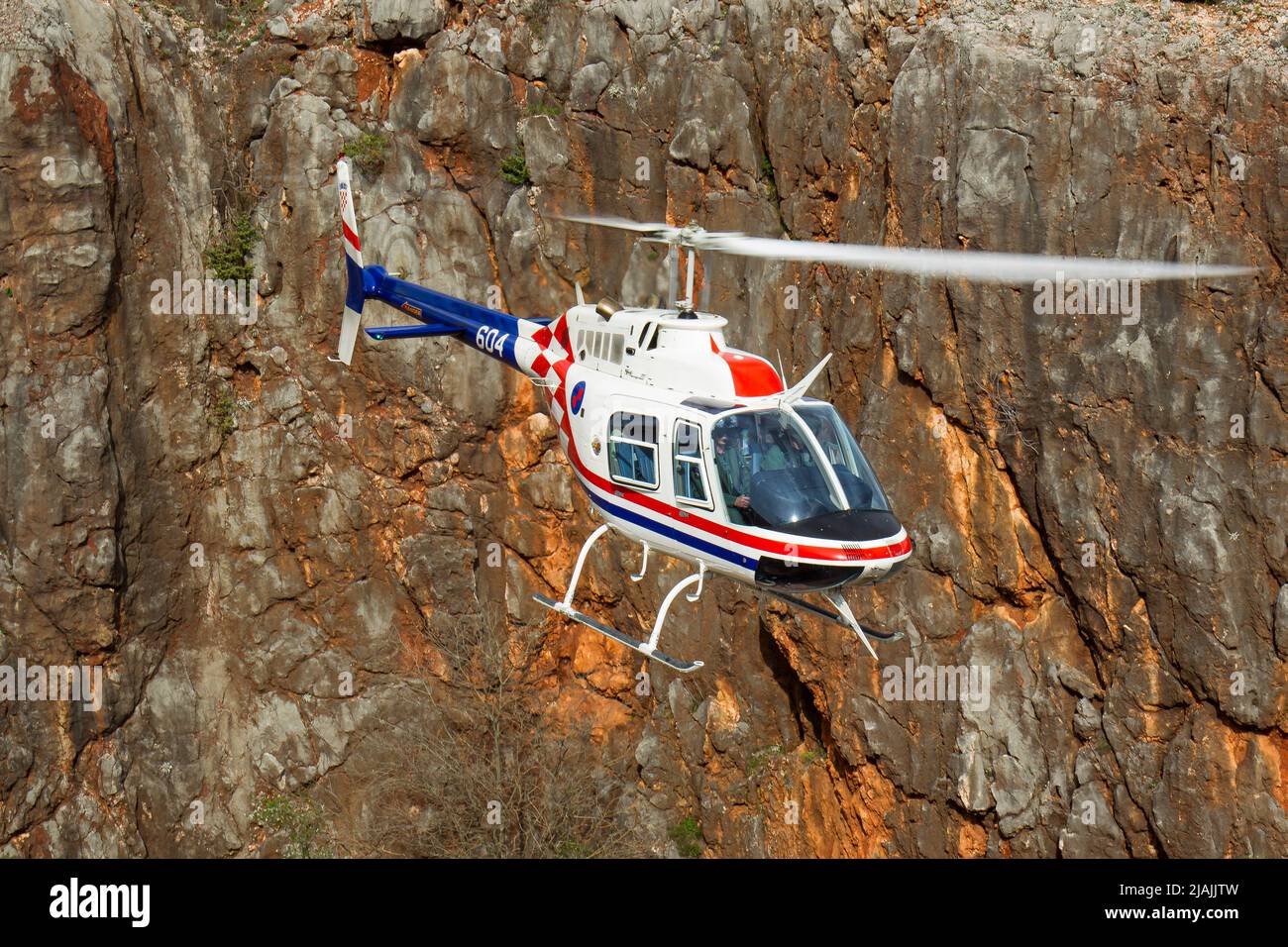 A Croatian Air Force Bell 206 helicopter used for pilot training ...