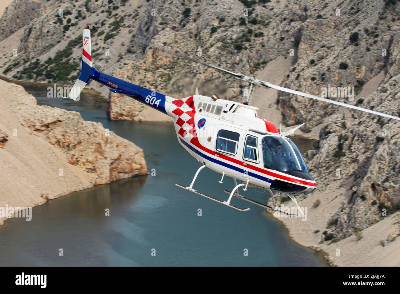 A Croatian Air Force Bell 206 helicopter used for pilot training ...