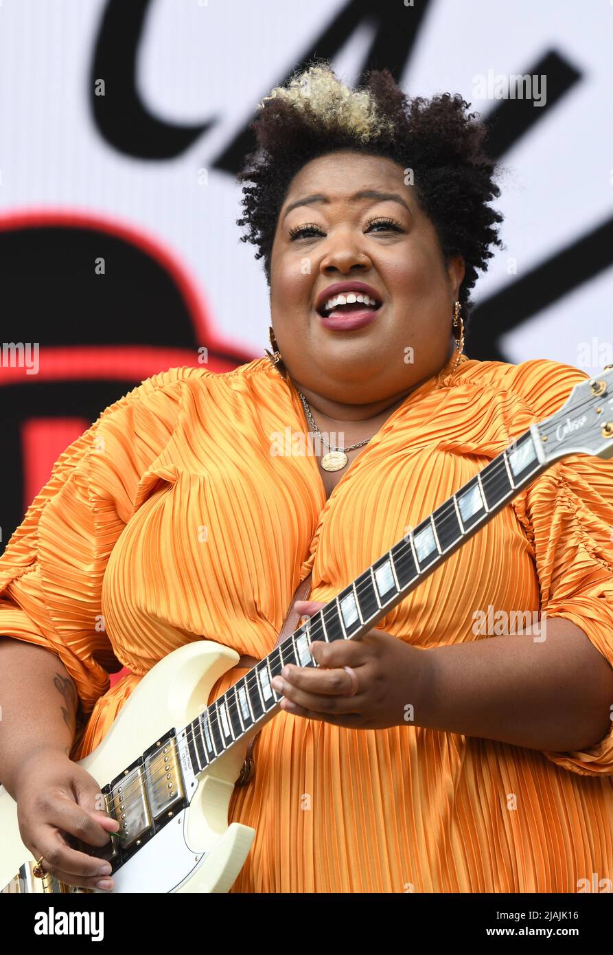 Singer, songwriter and guitarist Celisse is shown performing on stage ...