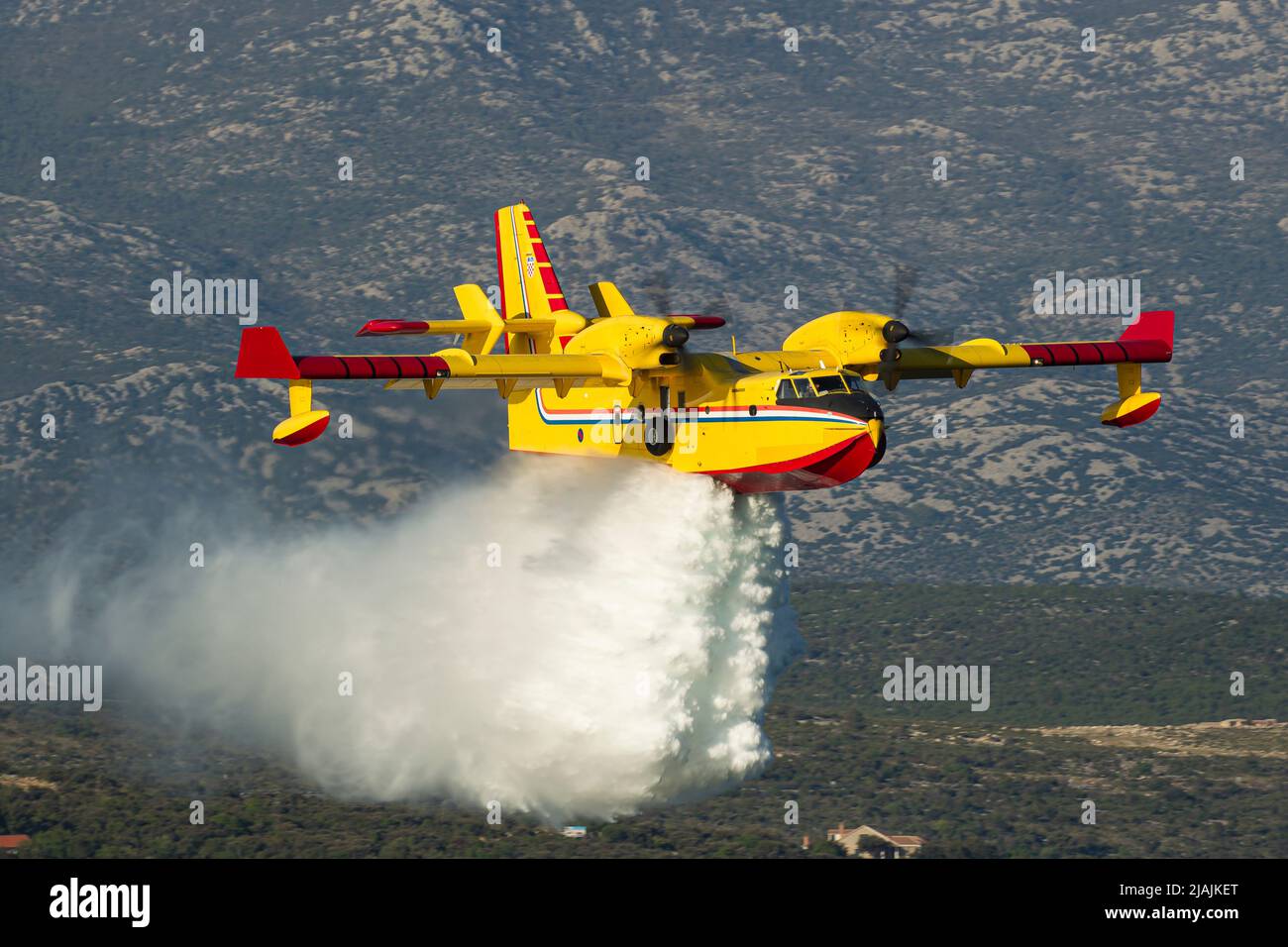 A Croatian Air Force CL-415 Super Scooper firefighting aircraft ...