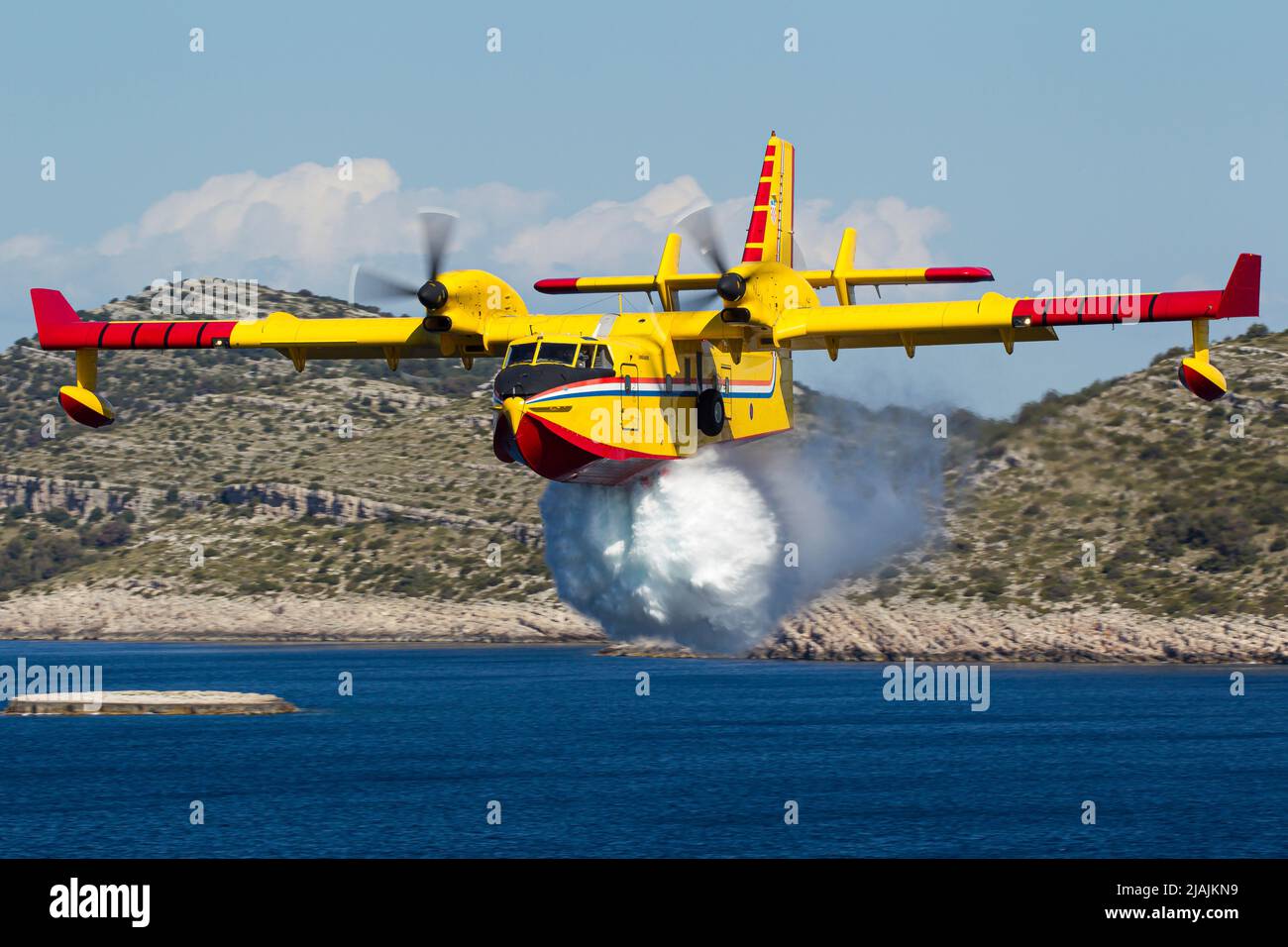 A Croatian Air Force CL-415 Super Scooper firefighting aircraft ...