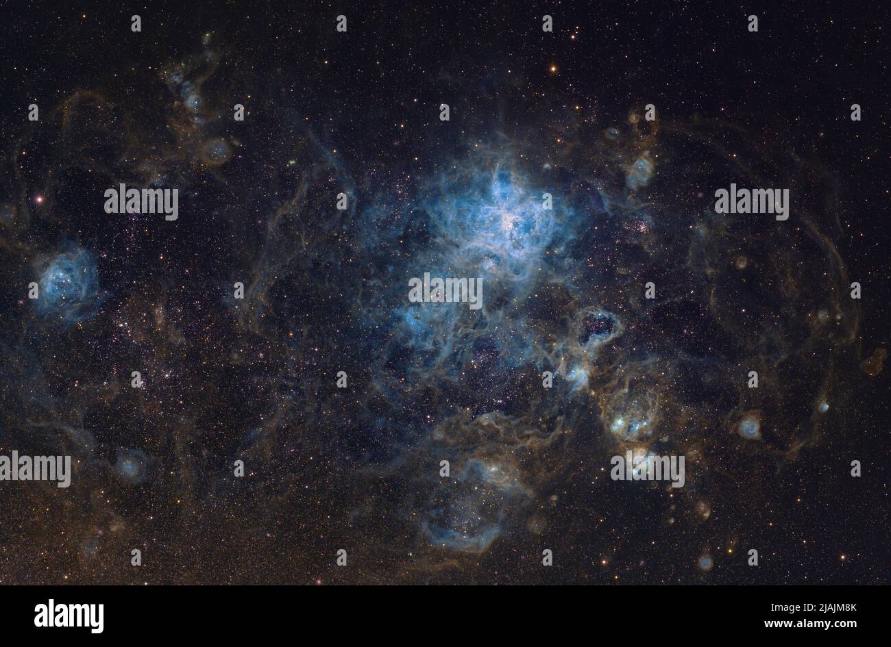 Large Magellanic Cloud, with Tarantula Nebula visible in center Stock ...
