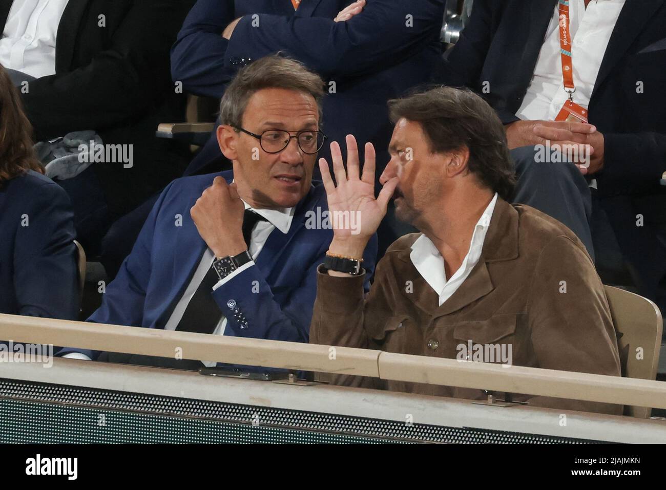 Paris, France. May 30, 2022, Julien Courbet, Henri Leconte in the ...