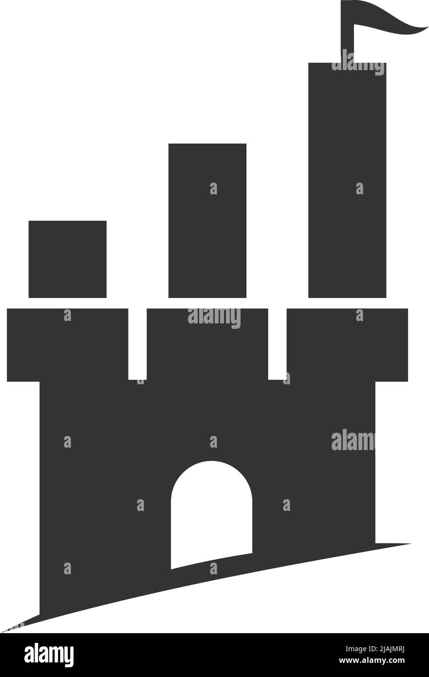 castle accounting business financial logo Icon Illustration Brand ...