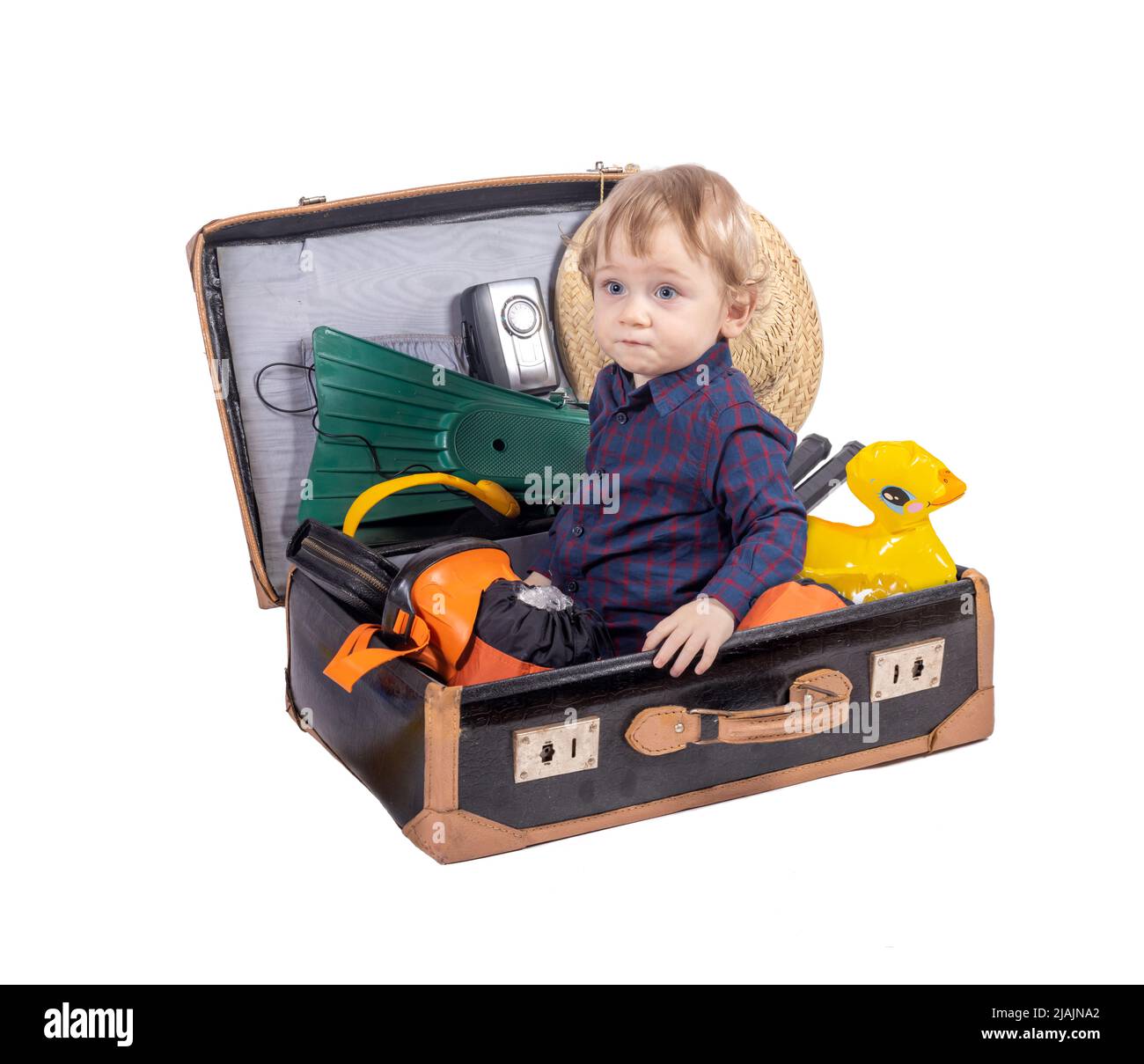 Person inside suitcase hi-res stock photography and images - Alamy