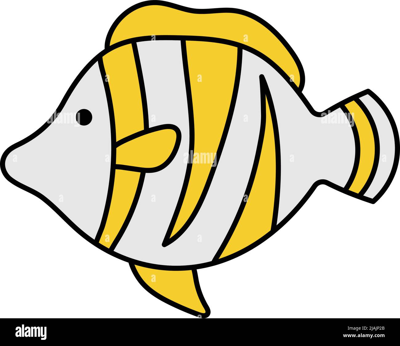 Black and white butterflyfish Stock Vector Images - Alamy