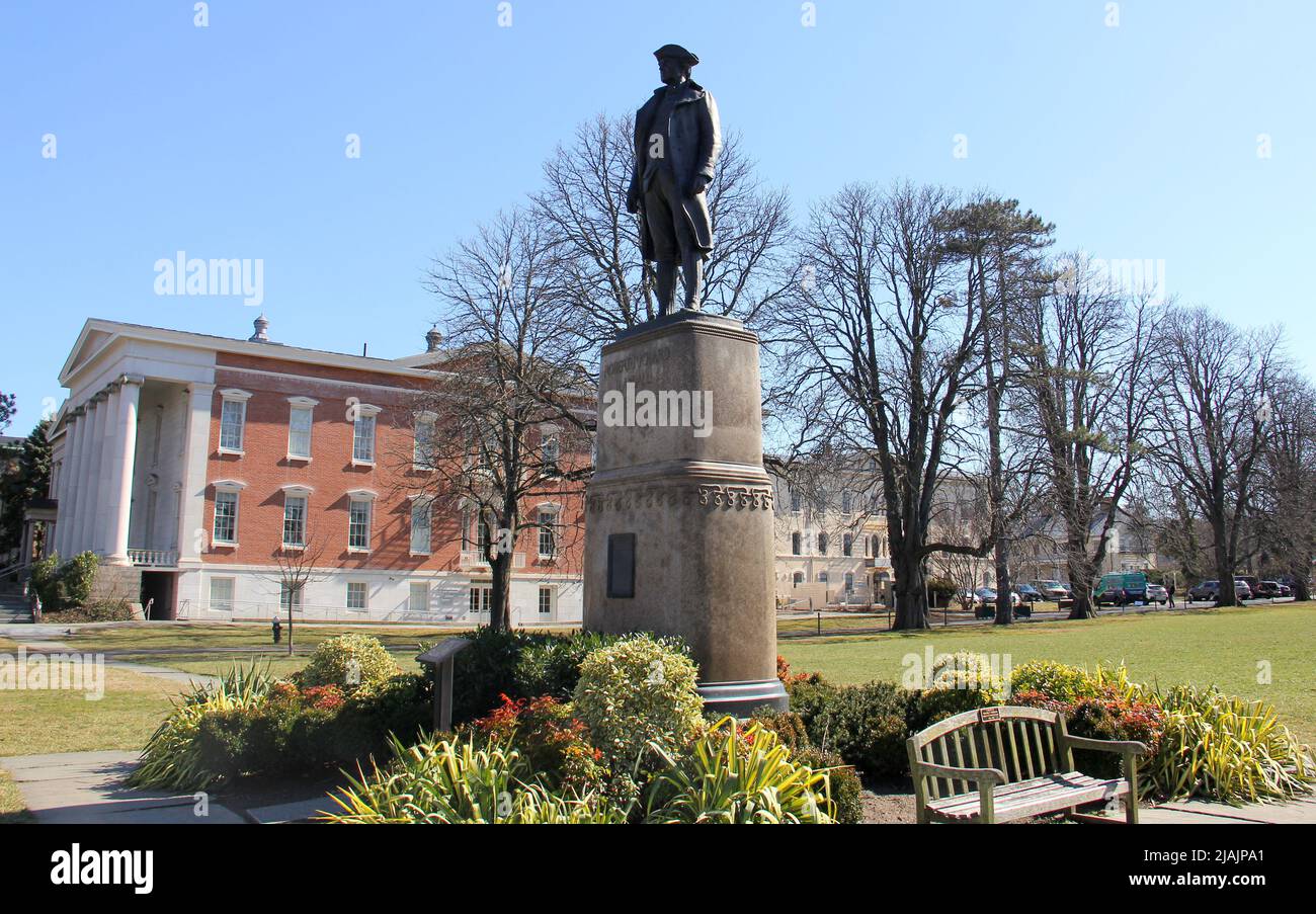 Statue of Robert Richard Randall, at Snug Harbor, Staten Island, NY ...