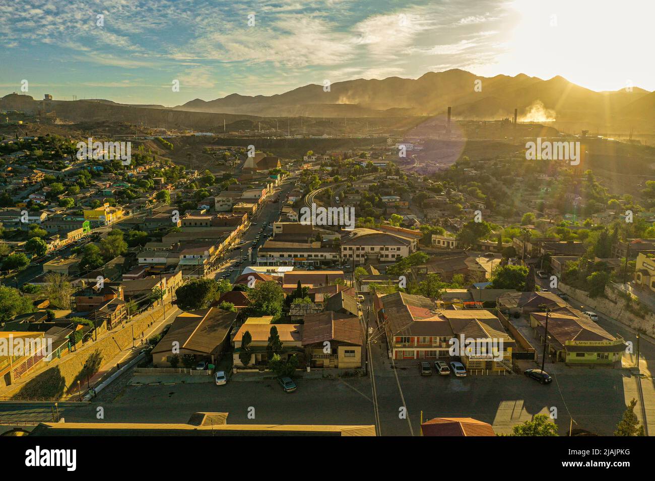 Cananea, Mexico. Aerial view of Canena Sonora (photo by Luis Gutierrez ...