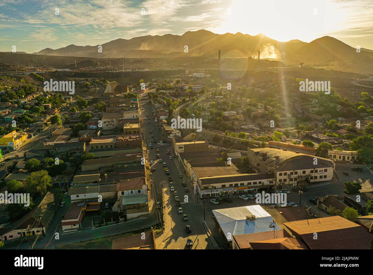Cananea, Mexico. Aerial view of Canena Sonora (photo by Luis Gutierrez ...
