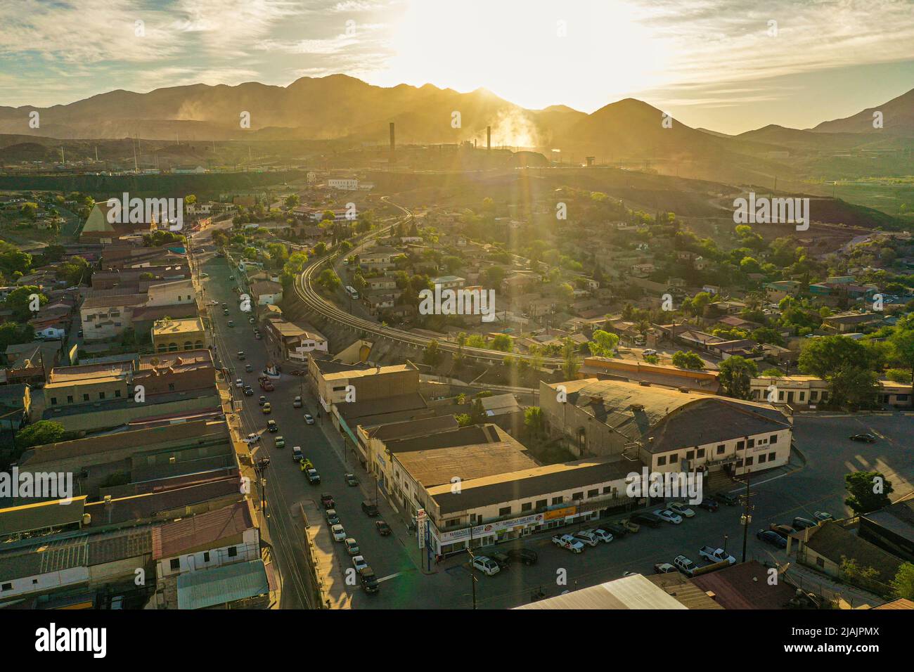 Cananea, Mexico. Aerial view of Canena Sonora (photo by Luis Gutierrez ...