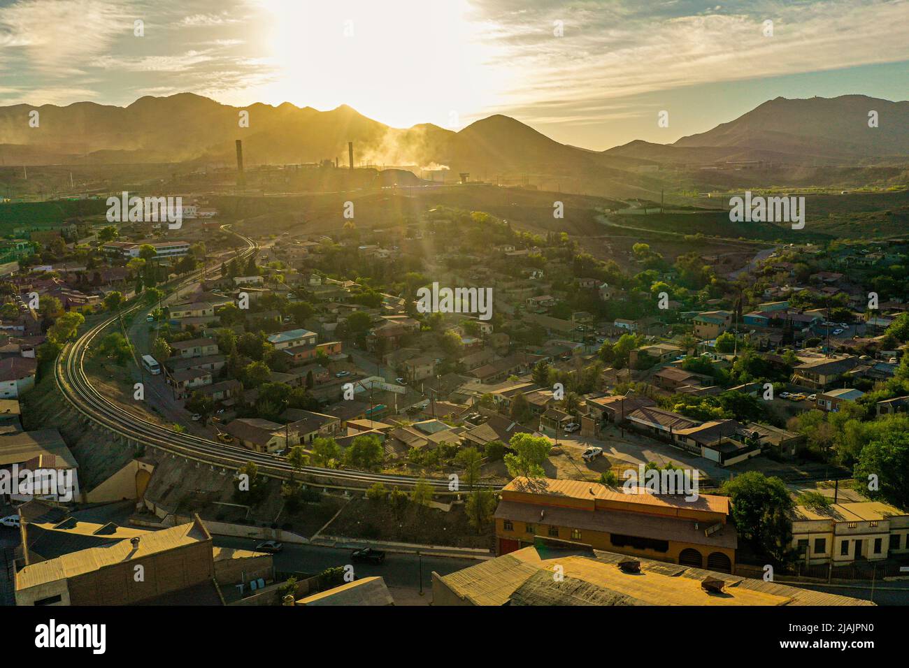 Cananea, Mexico. Aerial view of Canena Sonora (photo by Luis Gutierrez ...