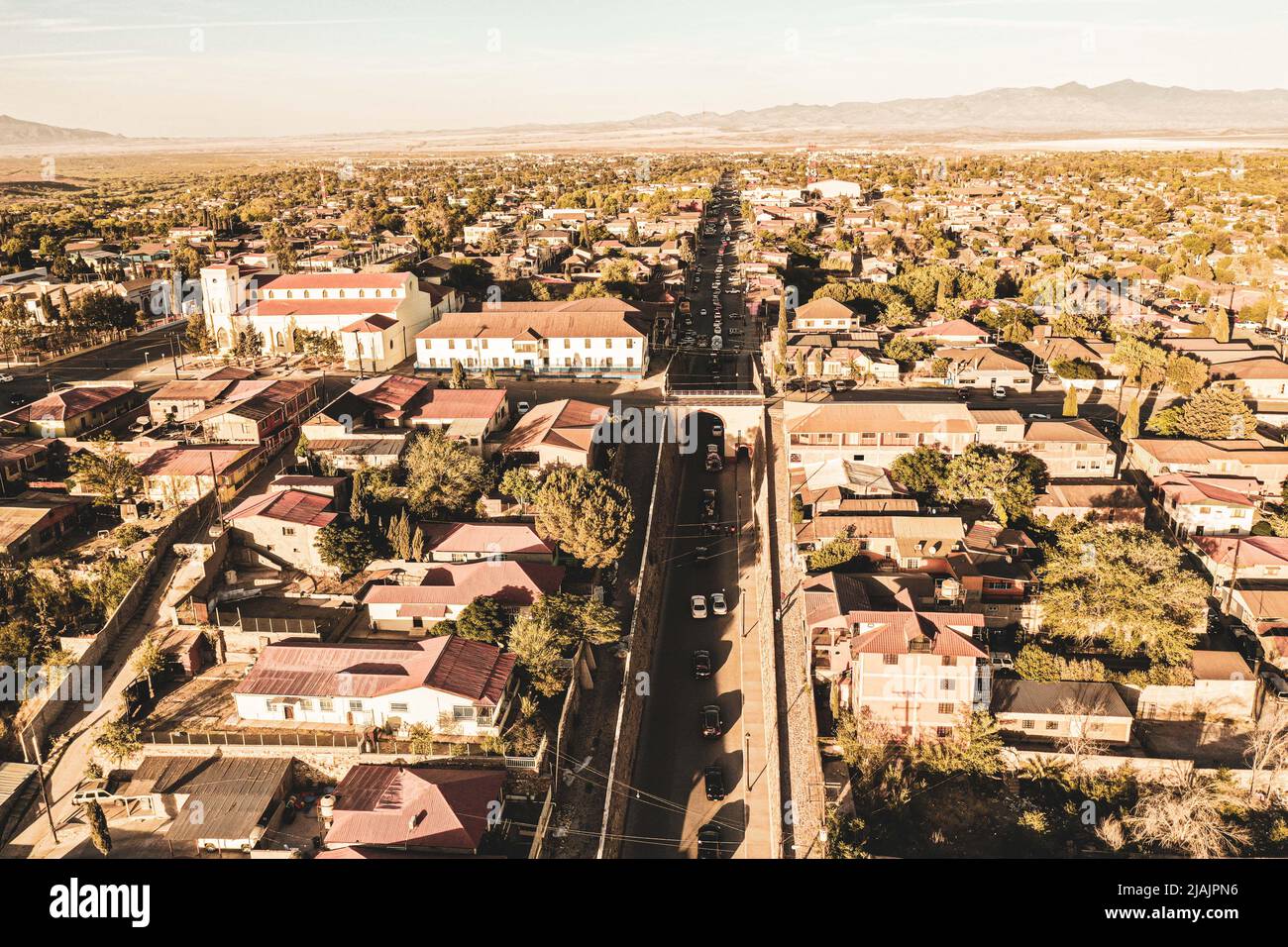 Cananea, Mexico. Aerial view of Canena Sonora (photo by Luis Gutierrez ...