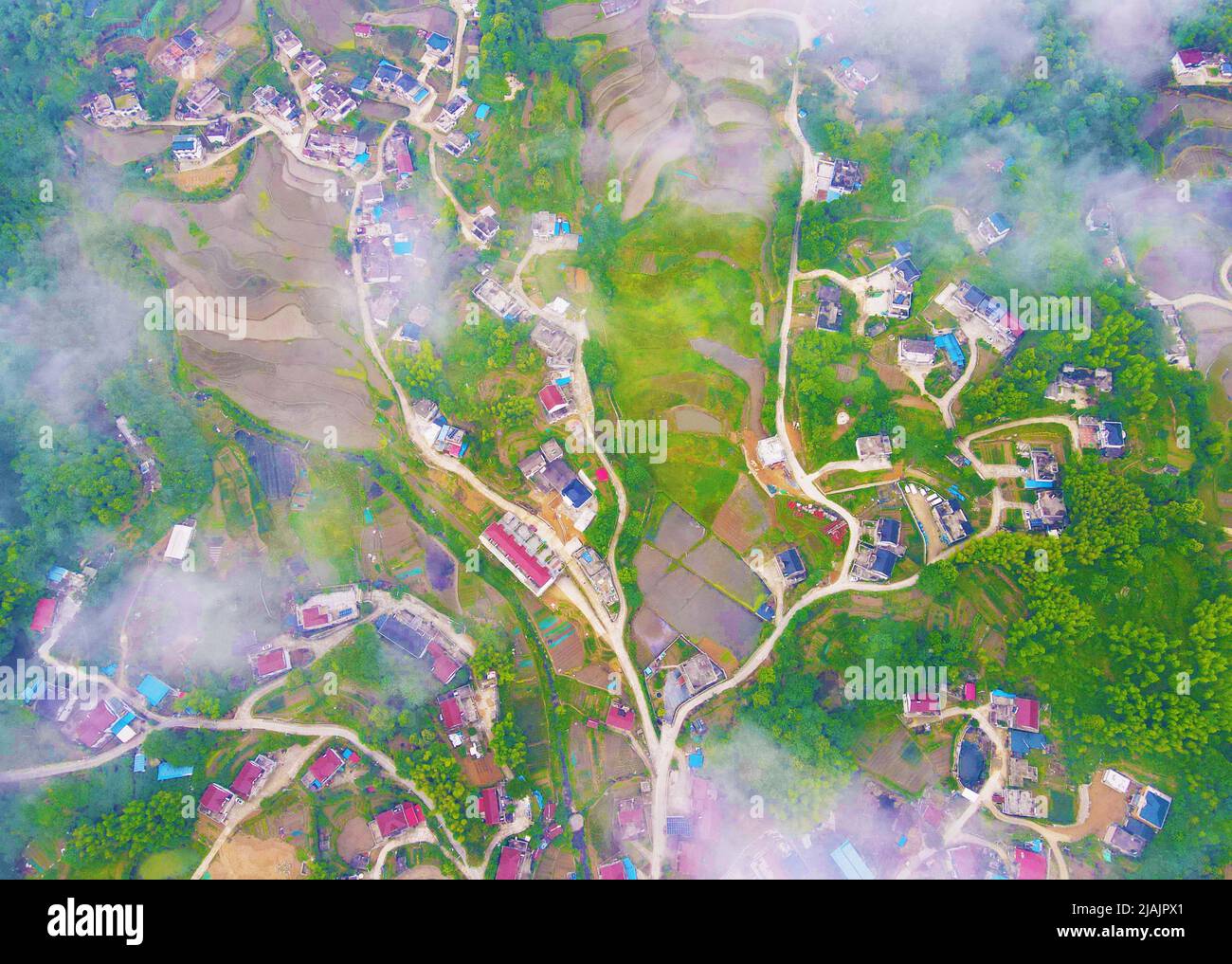 ANQING, CHINA - MAY 31, 2022 - Aerial photo taken on May 31, 2022 shows ...