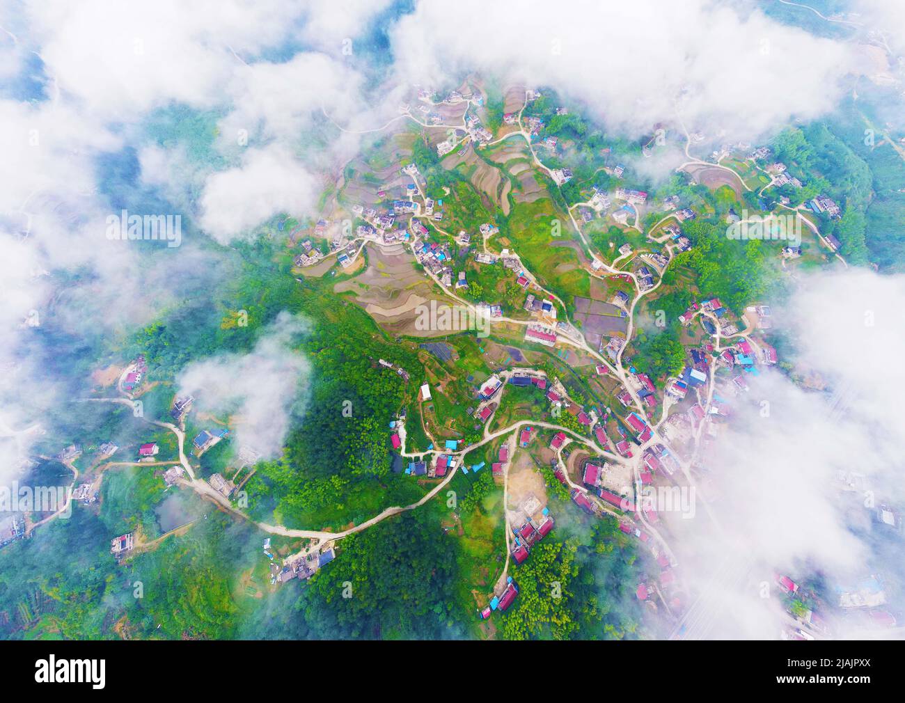 ANQING, CHINA - MAY 31, 2022 - Aerial photo taken on May 31, 2022 shows ...