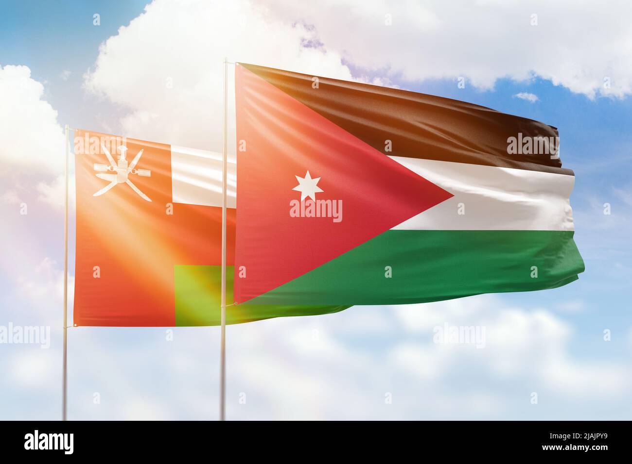 Oman jordan flag hi-res stock photography and images - Alamy