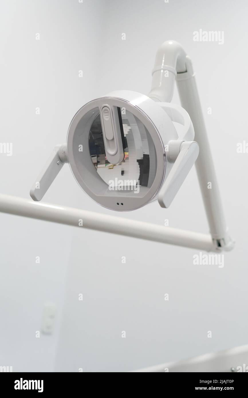 close up of a medical office lamp with adjustable design, lighting and ...