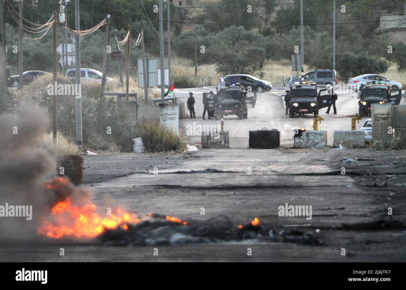 May 27, 2022, Nablus, West bank, Palestine: Israeli soldiers seen ... May 27, 2022, Nablus, West bank, Palestine: Israeli soldiers seen ...