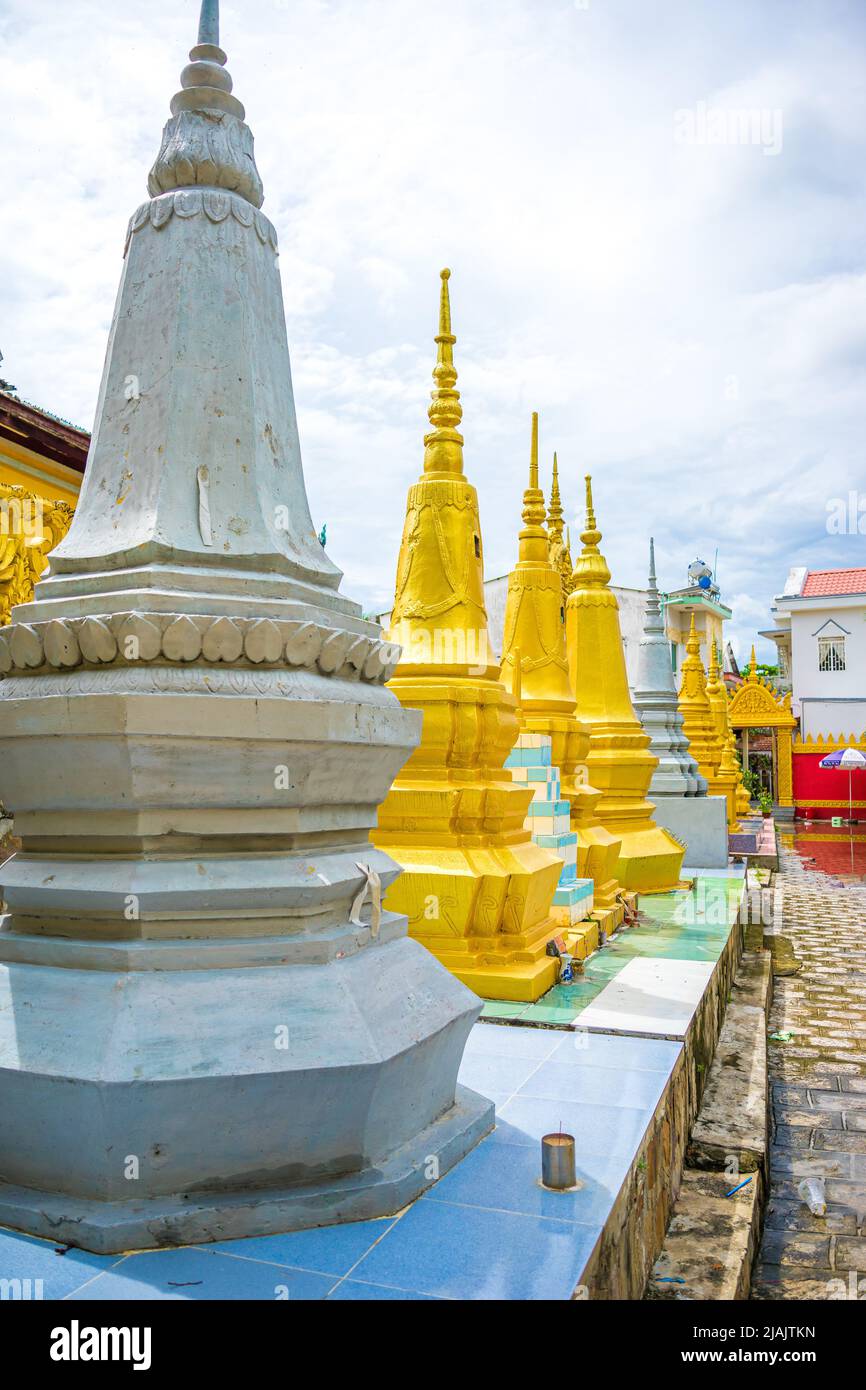 An Giang province, Vietnam - 01 May 2022: view of Xa Ton or Xvayton ...