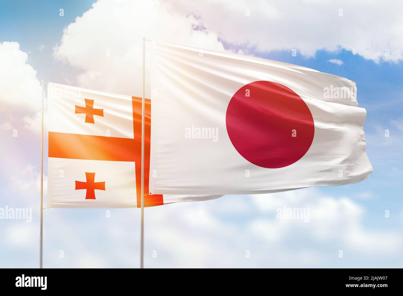 Georgia japan flag hi-res stock photography and images - Alamy
