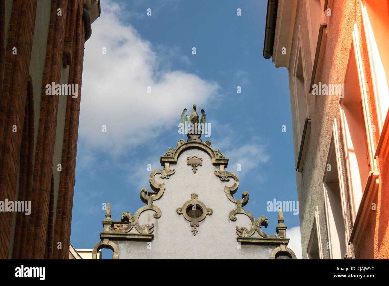 Mariacka Street Ulica Mariacka on the old town. Old architecture ...