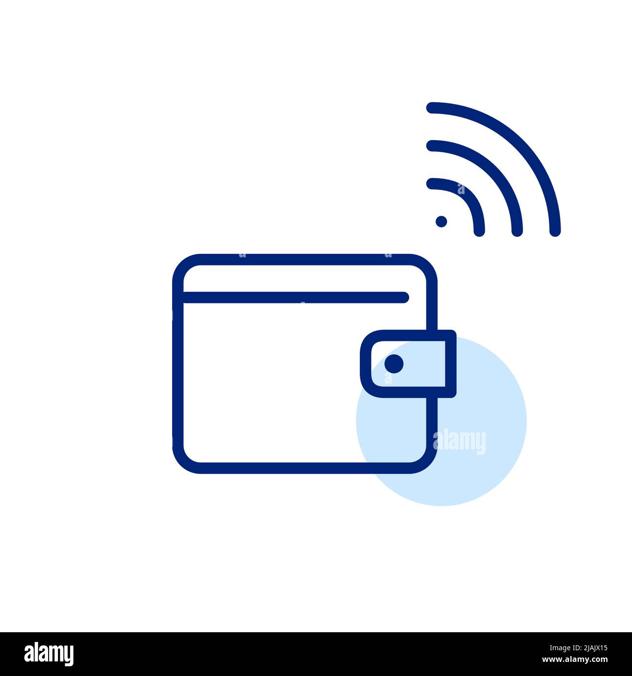 Smart wallet. Pixel perfect, editable stroke line icon Stock Vector ...