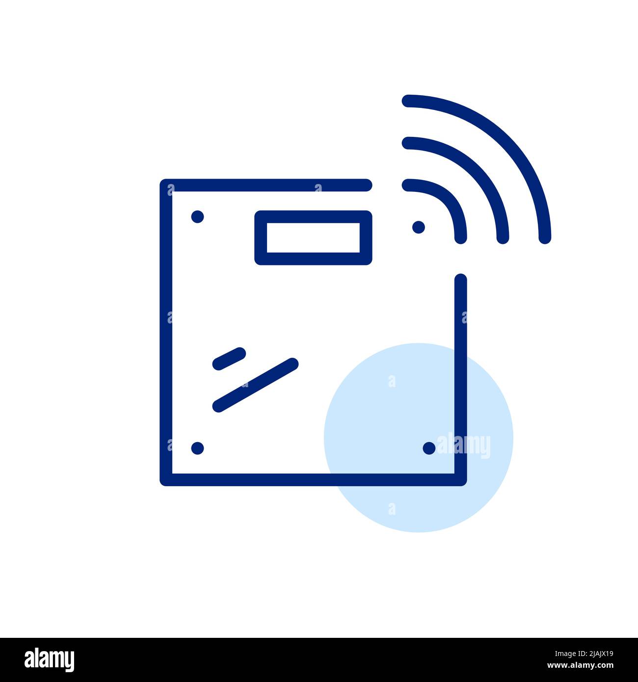Smart home electric appliance. Scale with wireless connection. Pixel ...