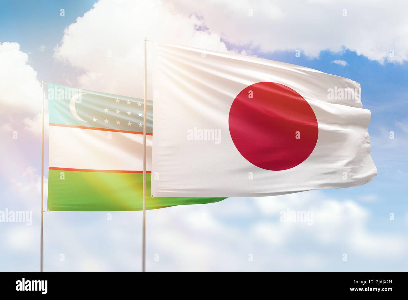 Uzbekistan japan flag hi-res stock photography and images - Alamy
