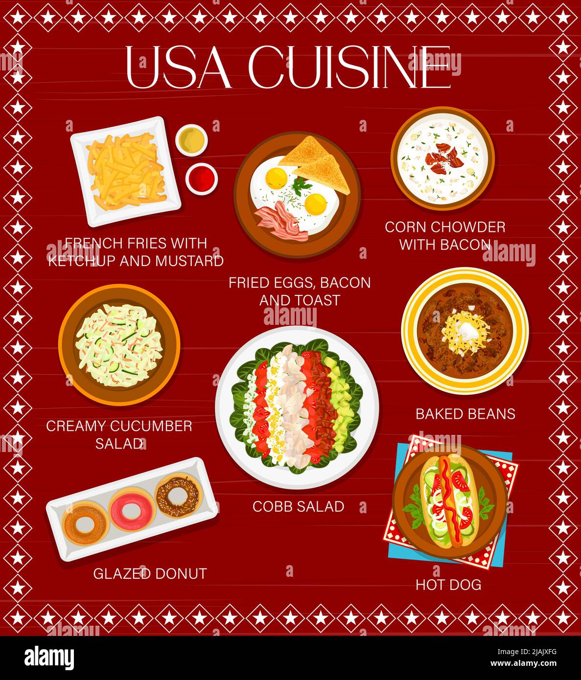 French cuisine dishes table Stock Vector Images - Alamy