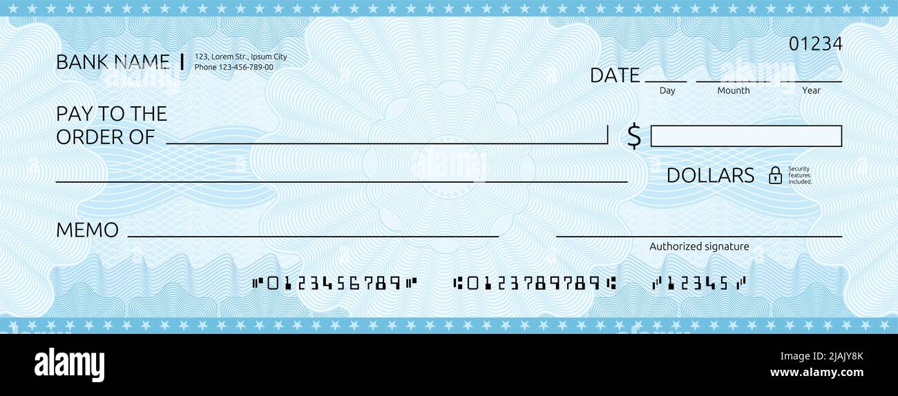 Blank Bank Check Checkbook Cheque Template With Blue Guilloche Vector blank-bank-check-checkbook-cheque-template-with-blue-guilloche-vector
