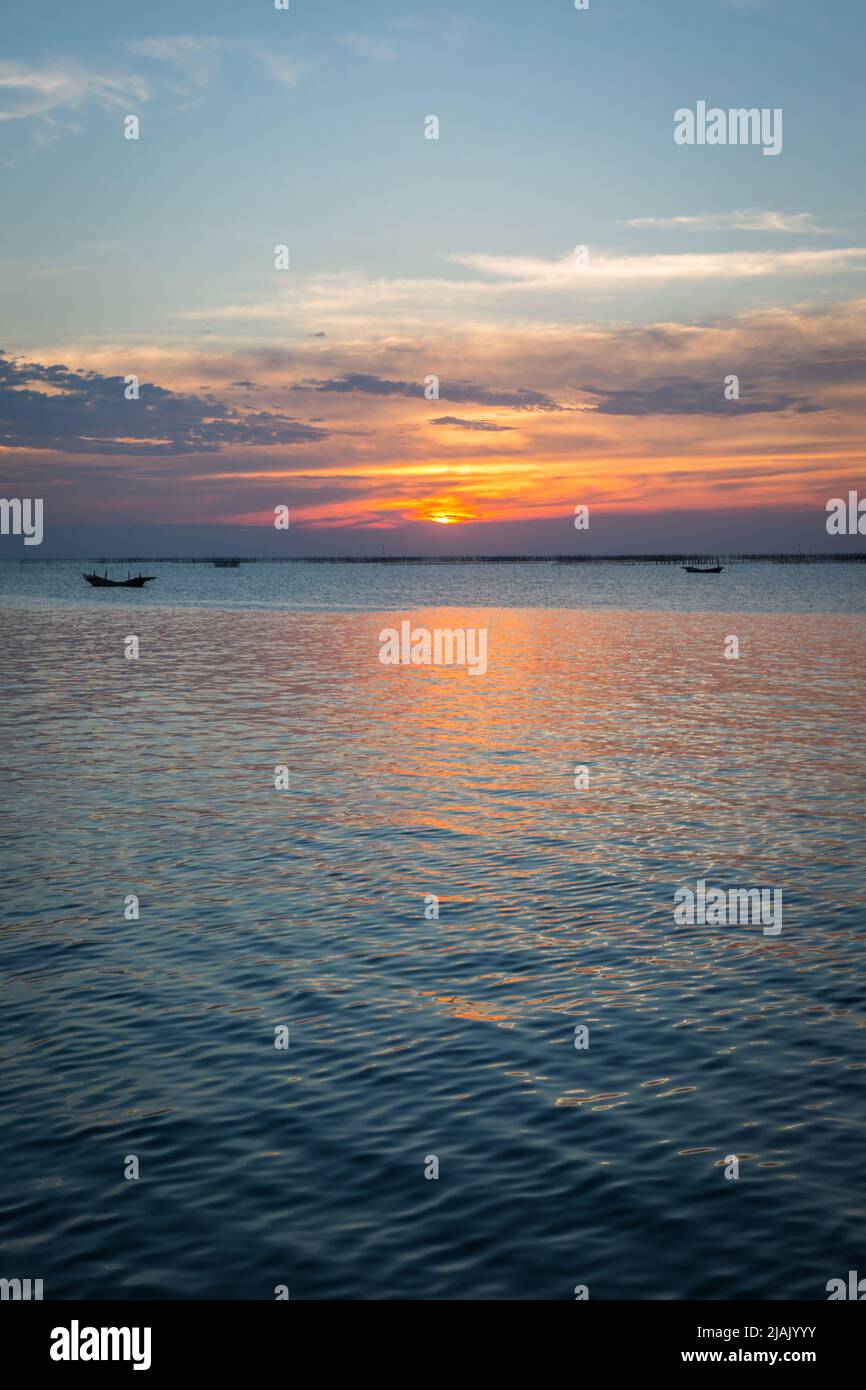Sea and sky Before Sunset background Stock Photo - Alamy
