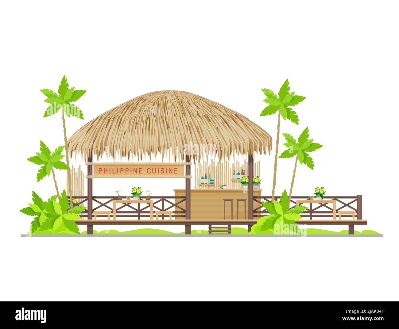 Tiki bar roof hi-res stock photography and images - Alamy