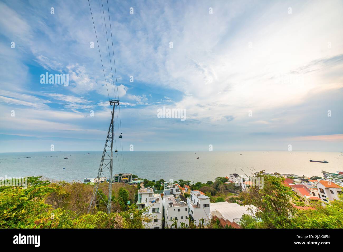 Ho May cable car and station on Nui Lon mountain in Vung Tau city and ...