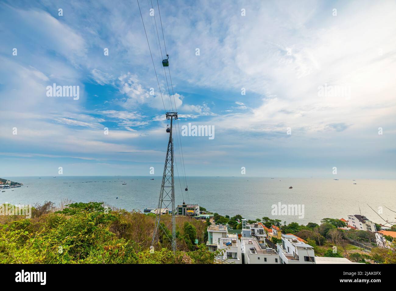 Ho May cable car and station on Nui Lon mountain in Vung Tau city and ...