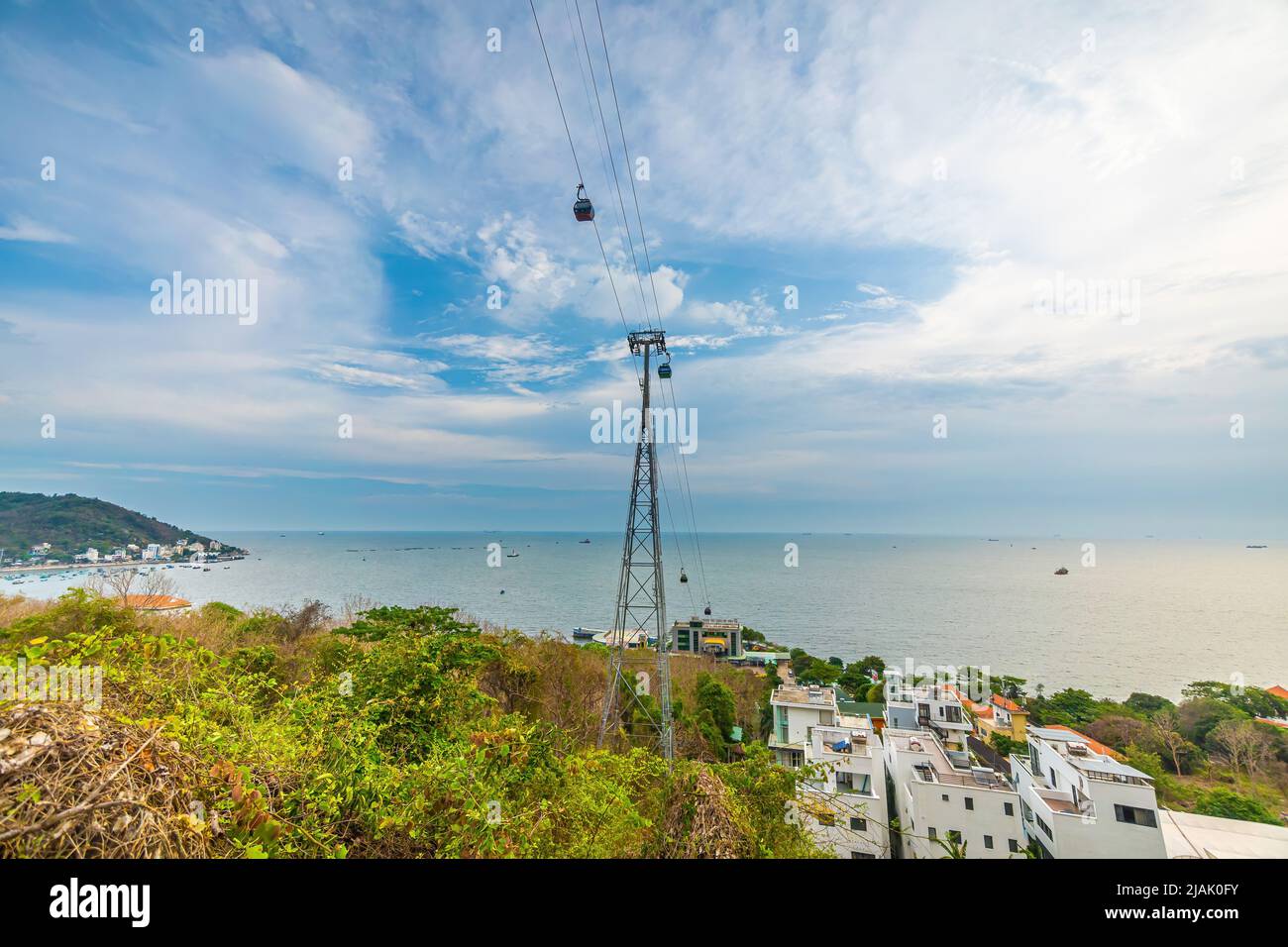 Ho May cable car and station on Nui Lon mountain in Vung Tau city and ...