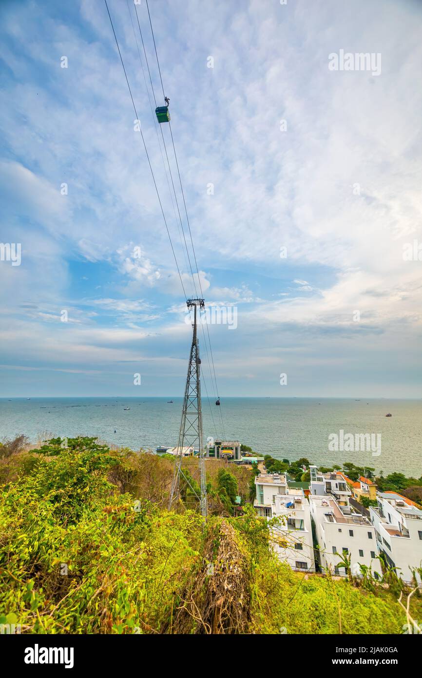 Ho May cable car and station on Nui Lon mountain in Vung Tau city and ...